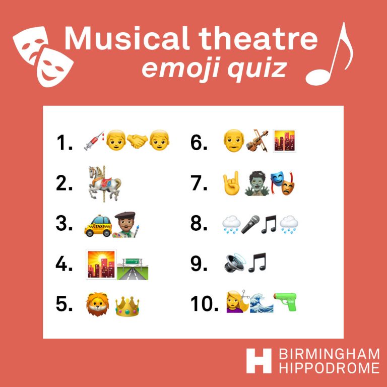 Test your theatre knowledge with our emoji quizzes - Birmingham Hippodrome