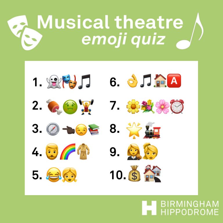 Test your theatre knowledge with our emoji quizzes - Birmingham Hippodrome